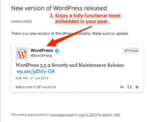 How to Embed a Tweet in a WordPress Post or Page - Mike Little